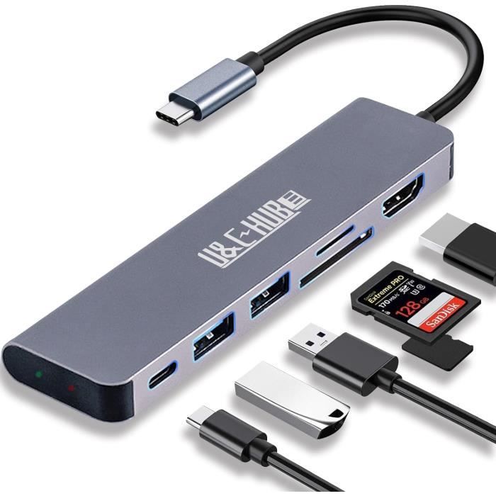 Hub Usb C, Adaptateur Usb C Multiport Pour Macbook Pro & Air, Dongle ...
