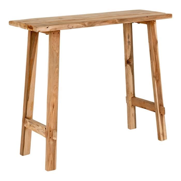 Table Console - HOUSE COLLECTION - Eiliv - 90 cm - Bois massif - Marron ...