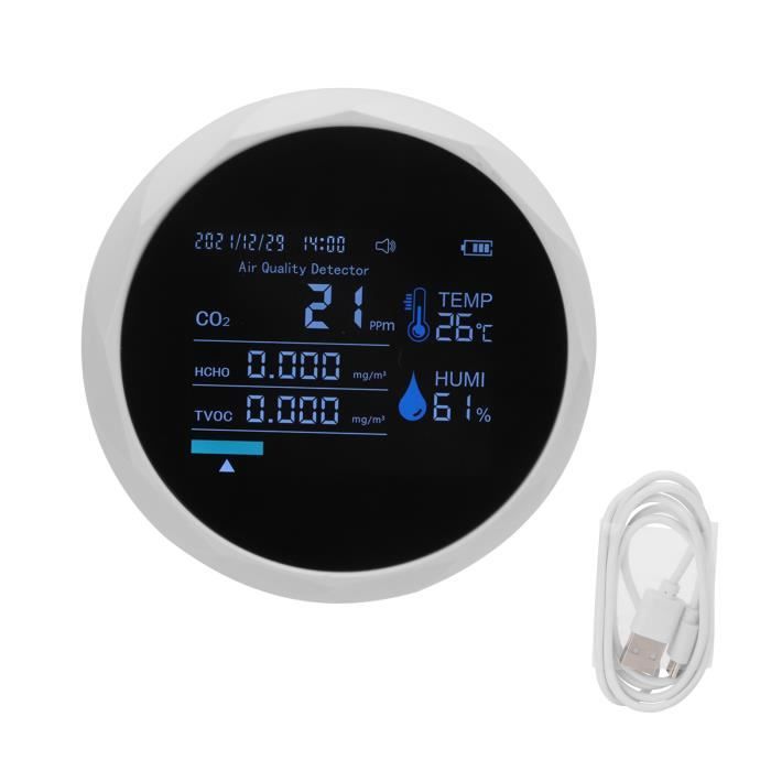KIMISS capteur de CO2 Moniteur de CO2 7 en 1 Intelligent Qualité de l ...