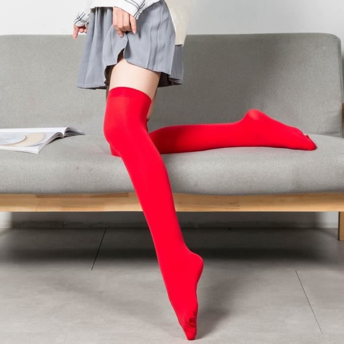 Bas Chaussettes Longues Noires Et Blanches Pour Femmes Sexy Au Dessus