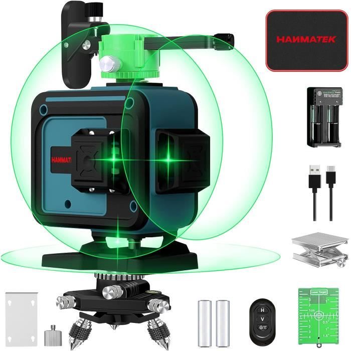 Niveau Laser Croix, HANMATEK LV12D Laser Horizontal et Verticale Vert,3 ...