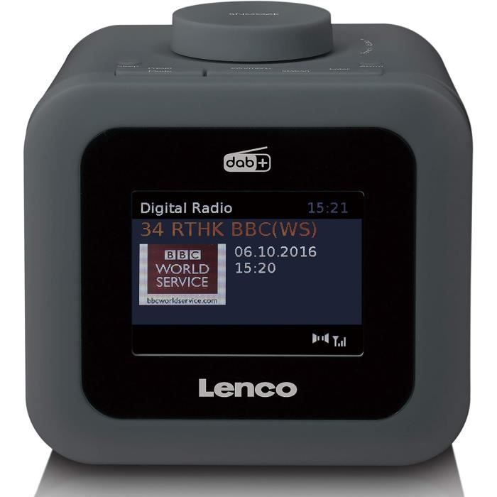 Lenco Radio-réveil CR-620 Dab+ avec écran Couleur TFT 3" - PLL FM - 40 ...