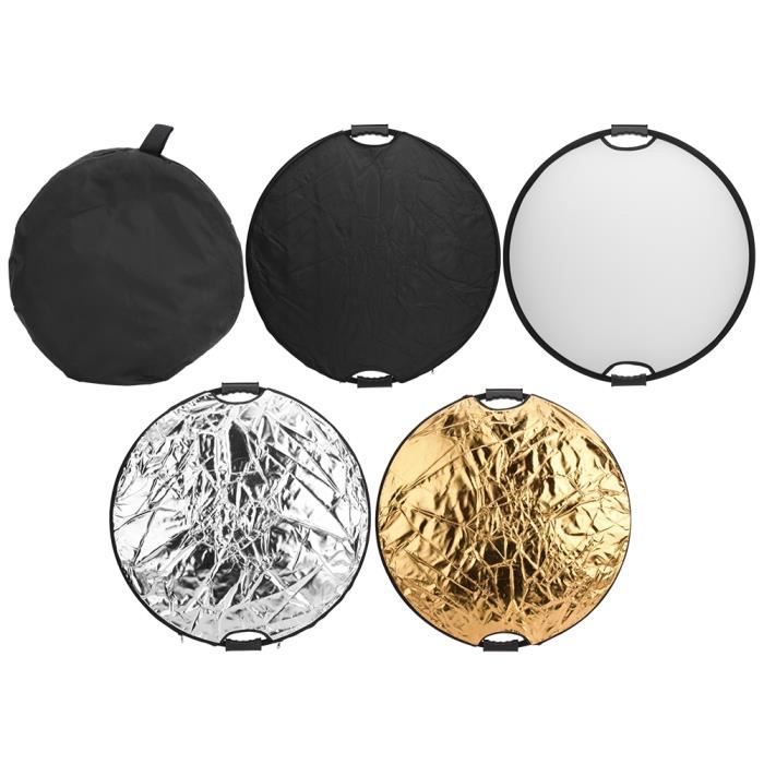 Panneau réflecteur rond 5 en 1 ZERONE - Double Poignée - 80cm ...
