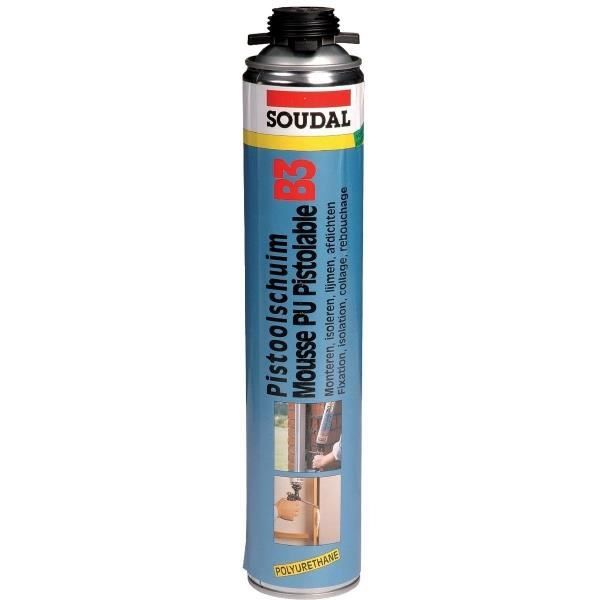 Mousse polyuréthane - SOUDAL - Soudafoam Gun - 700ml - Jaune ...