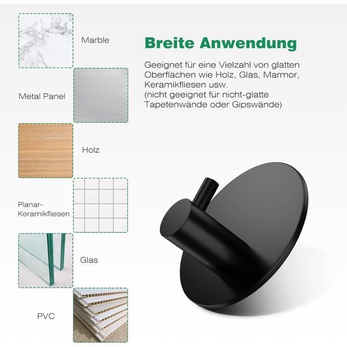 Crochet Adhésif, Acier Inox Racks Mur, Pour Cuisine Salle Bains[D7164 ...