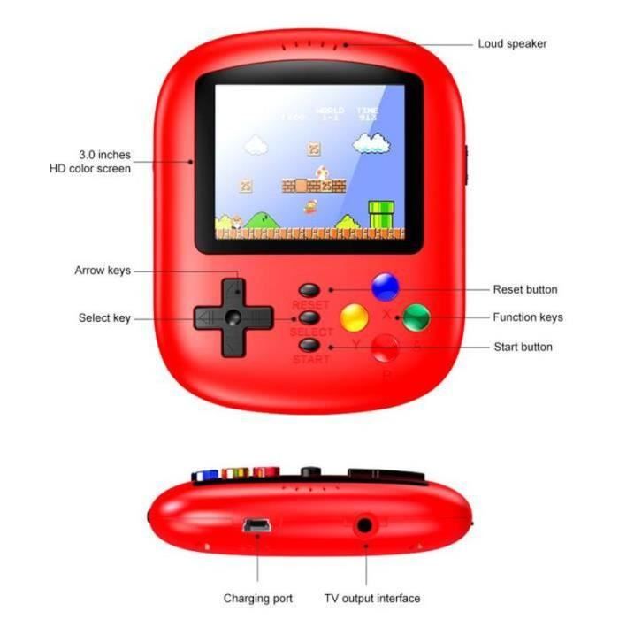 Console de jeux enfant portable retro mini 3 pouces petit jouet ...