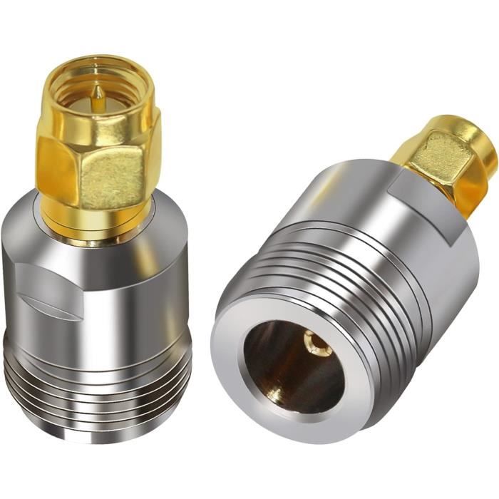 Adaptateur Coaxial - CHICHENG - SMA Mâle vers N Femelle - Cuivre Pur - Faible Perte - 50 Ohms ...