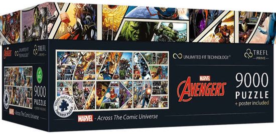 Puzzle Trefl 9000 Avengers Marvel Comic Universe UFT + poster ...