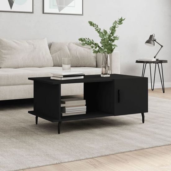 Table de Salon - Design Classique - noir - 90x50x40 cm - bois d ...