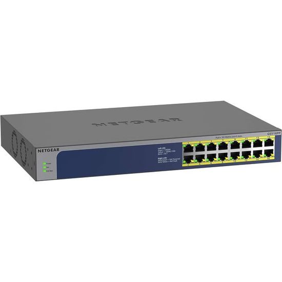 Switch PoE NETGEAR 16 ports Gigabit Ethernet GS516PP - Cdiscount ...