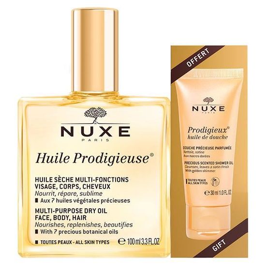 Nuxe Huile Prodigieuse® 100ml + Huile de Douche Prodigieux® 30ml ...