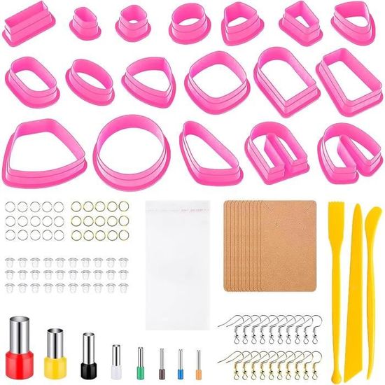 Lot de 129 Emporte Piece Fimo Emporte-Pièces pour Boucles D'oreilles ...
