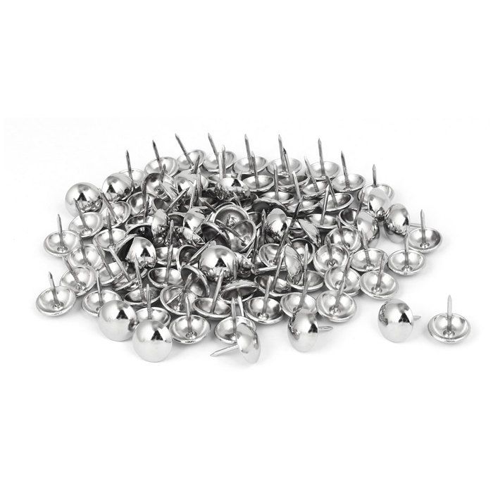 Clou Pointe SOURCING MAP 120Pcs 14mm Diamètre Clous Tapissier Métal ...