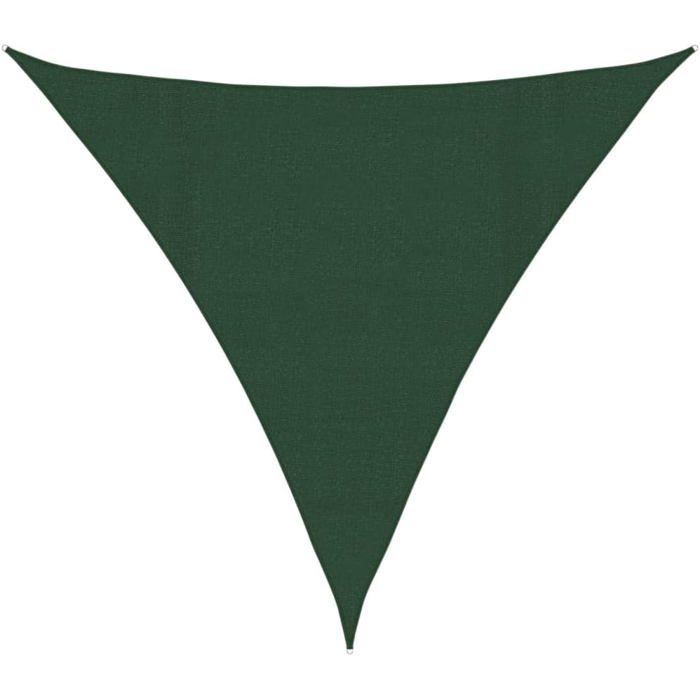 HIGSOSE Dark Green HDPE Triangular Shade Sail 4.5 x 4.5 x 4.5 m UV ...