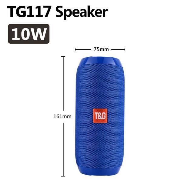 TG117 Bleu - Enceinte Bluetooth sans fil, parleur transportable, type colonne, barre de son ...