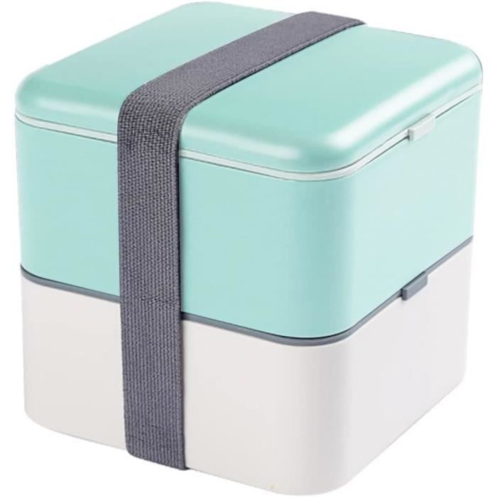 Bento Box Square, 1900Ml Lunch Box Isotherme Hermétique 2 Étages ...