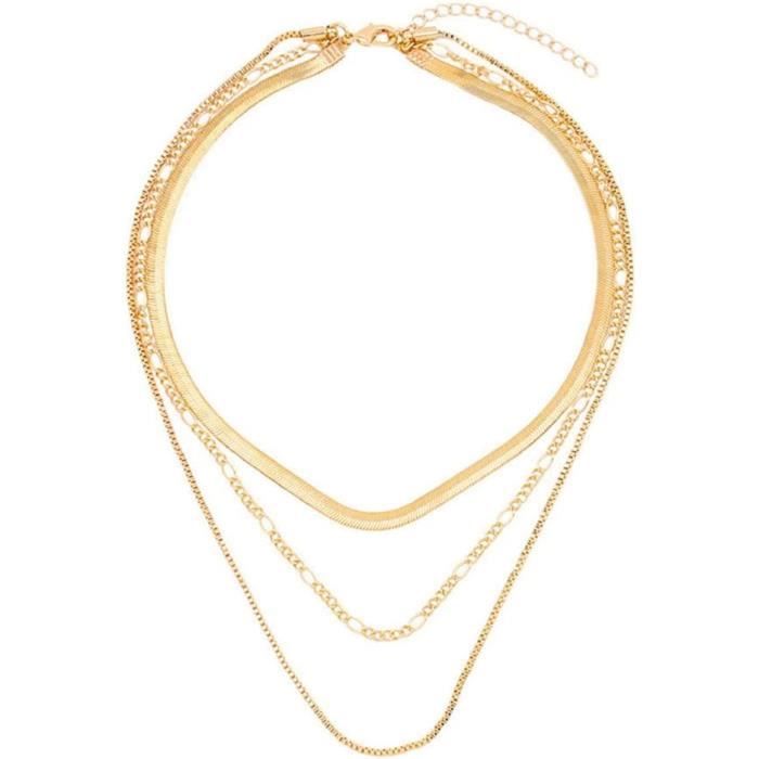 Collier Ras Du Cou Bohème À Plusieurs Rangs En Or Pour Femmes Et Filles ...