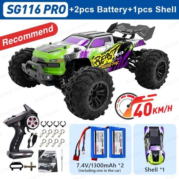 Vehicule radiocommande,ZLL-Voiture de course professionnelle sans balais,SG116 MAX RC,voitures ...