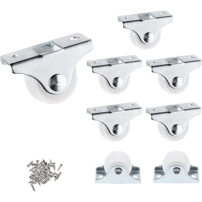 8 Pièces Petite roulettes pour meubles Roulettes directionnelles mini ...
