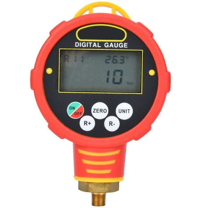 MANOMETRE Manomètre numérique de pression de gaz, manomètre de précision de réfrigérant de ...
