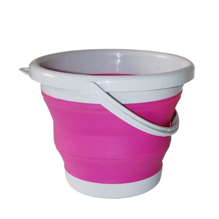 3L seau pliant Portable pliable seau de pêche en plastique pliable ...