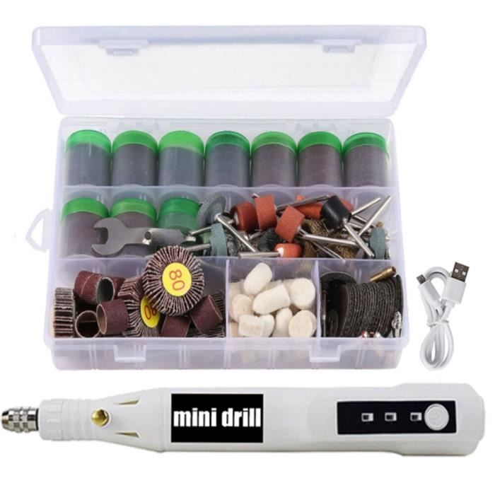 373pcs et perceuse - Broyeur électrique à 3 vitesses réglables de 15000 ...