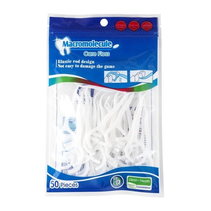 200 Pièces Fils Dentaire Avec Manche Cure Dent en soie pour une hygiène ...