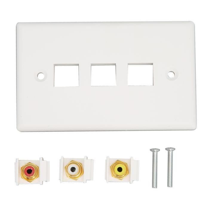 FAN-Plaque murale RCA Plaque Murale 3 RCA, Insertion de Plaque Murale ...