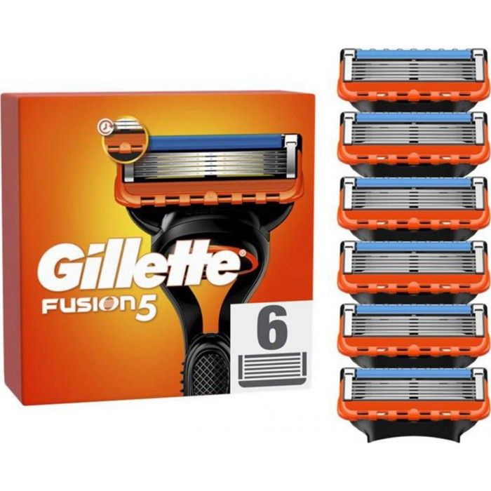 Lames de rasoir - GILLETTE - FUSION 5 - Pack de 6 - Anti-friction ...