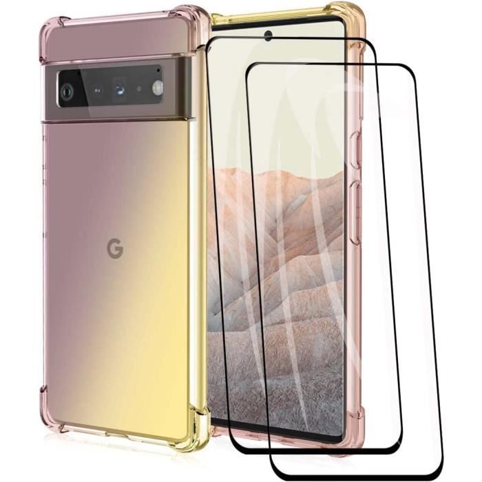 Coque Google Pixel 6 Pro + 2 Verre Trempé en Gradient Color TPU ...