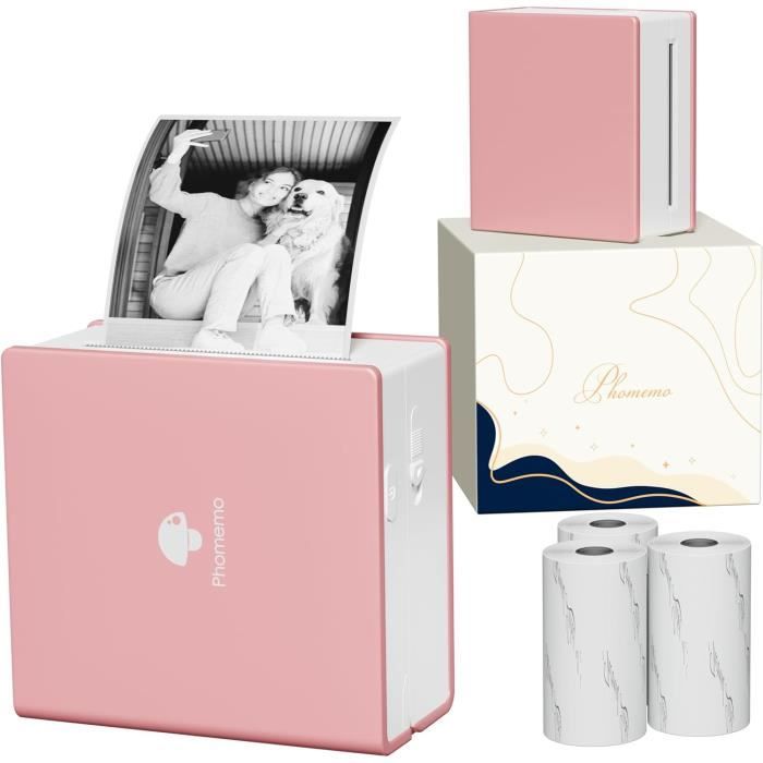 M02 Mini Imprimante Thermique,Imprimante Photo Portable Bluetooth ...