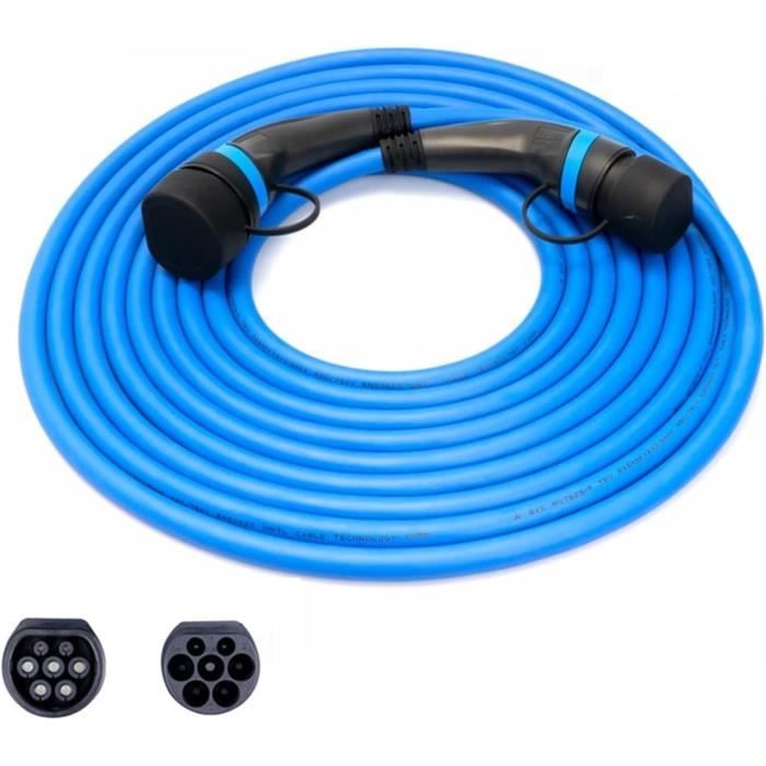 Cable Recharge Voiture Electrique Câble De Charge Ev 32A 22Kw Cordon De ...