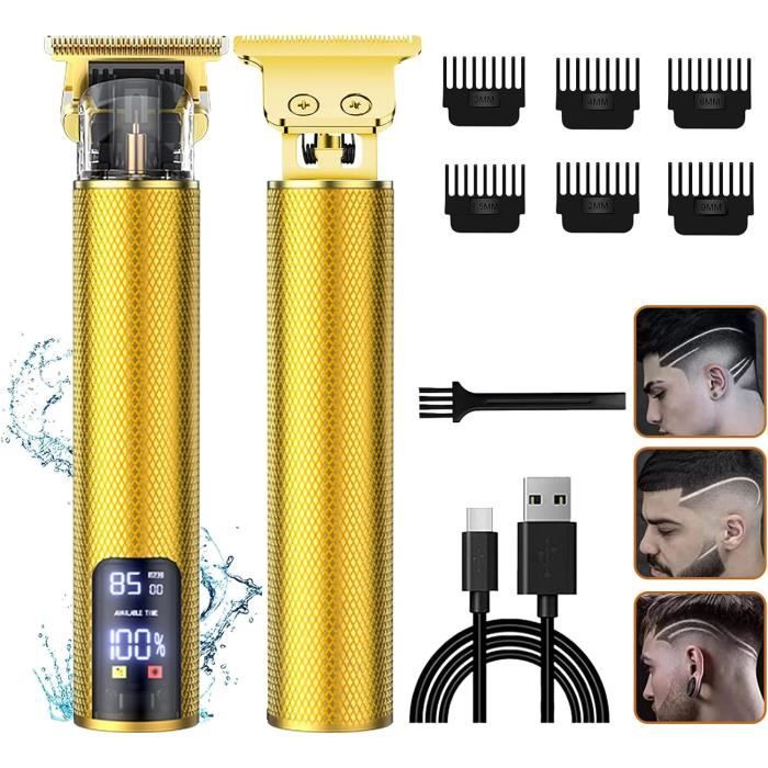 Tondeuse Cheveux Hommes,Professionnelle Tondeuse Barbe Et Cheveux,Rechargeable Sans Fil À Écran ...