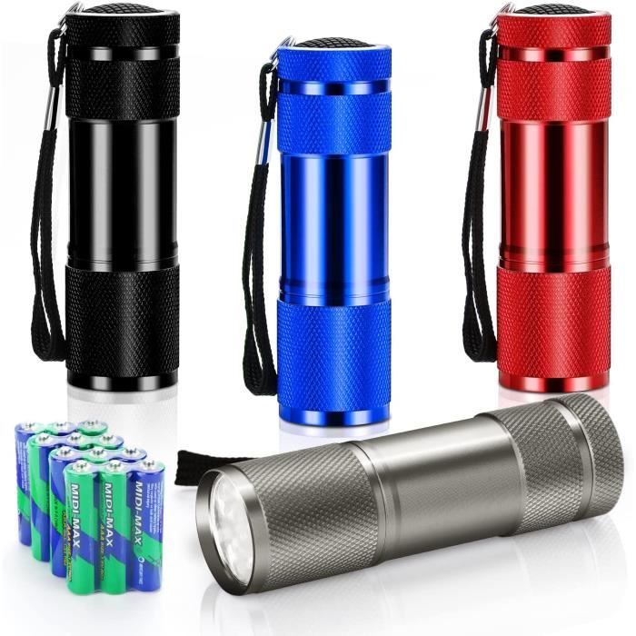 4 Pièce Mini Lampe de Poche Lampe Torche LED Alm Mini Lampe de Poche ...
