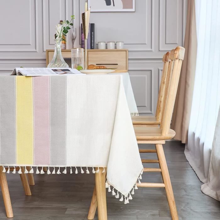 SUNBEAUTY Nappe Rectangulaire Anti Tache Nappe Elegante Table Cloth ...