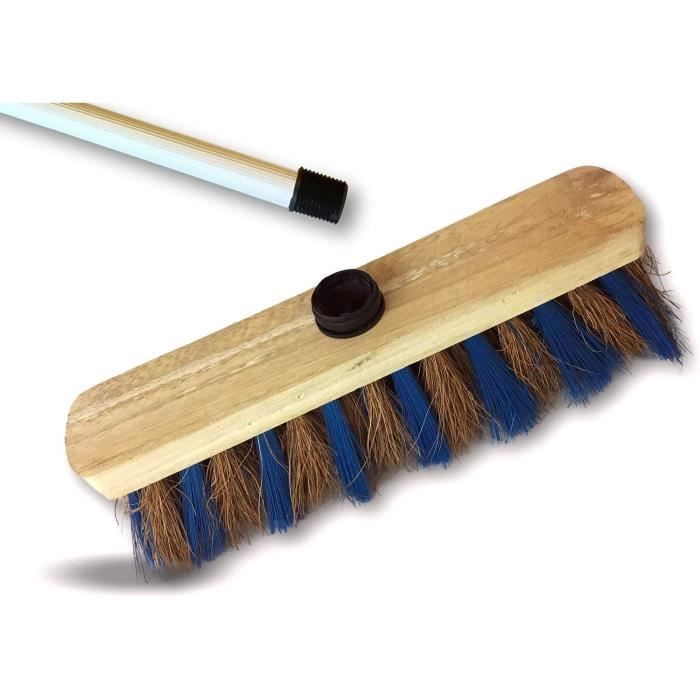 Balai De Ménage Coco Zèbré | Coco Renforcé Ppn Bleu Ou Rouge | Longueur 29 Cm | Semelle Bois ...