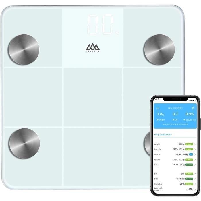 Balance Pese Personne, Mesure De Graisse Corporelle Numérique, Pèse ...