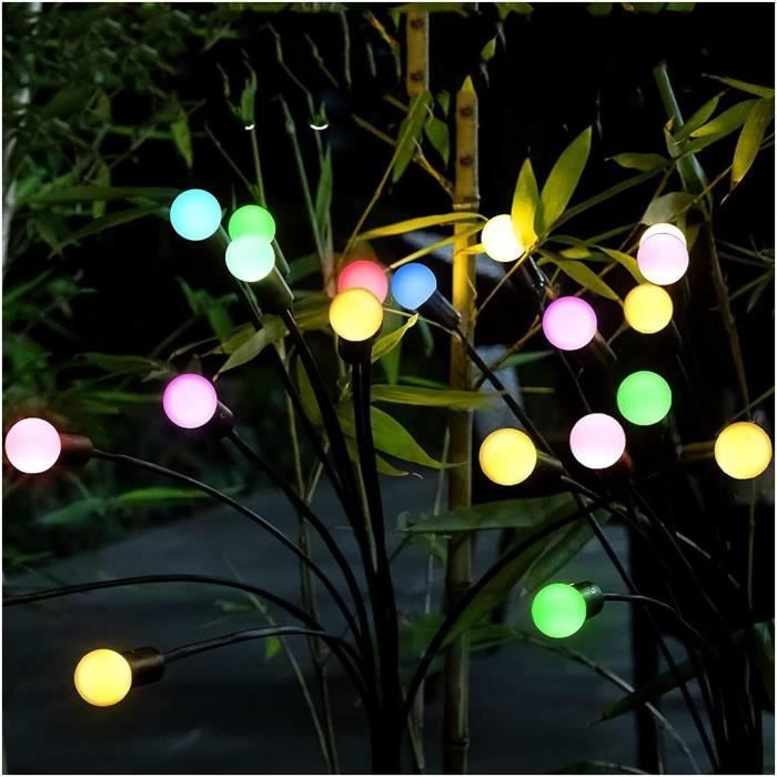 Luciole Solaire Exterieur Jardin, 4 Packs De 6 8 10 Led Luciole, Éclairage Automatique Lampe ...