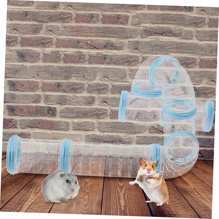 Accessoires pour Cage À Hamster 2 Ensembles Tunnels Jouets Matériau PP ...