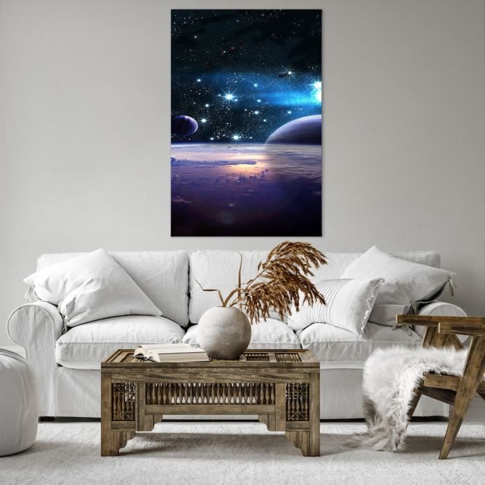Impression sur toile Image sur Toile Tableau sur toile Cosmos Planète ...