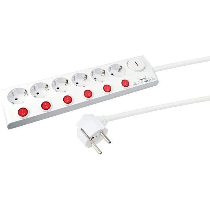 658668- Multiprise | Interrupteur individuel | 6X | Shuke | Maximum ...