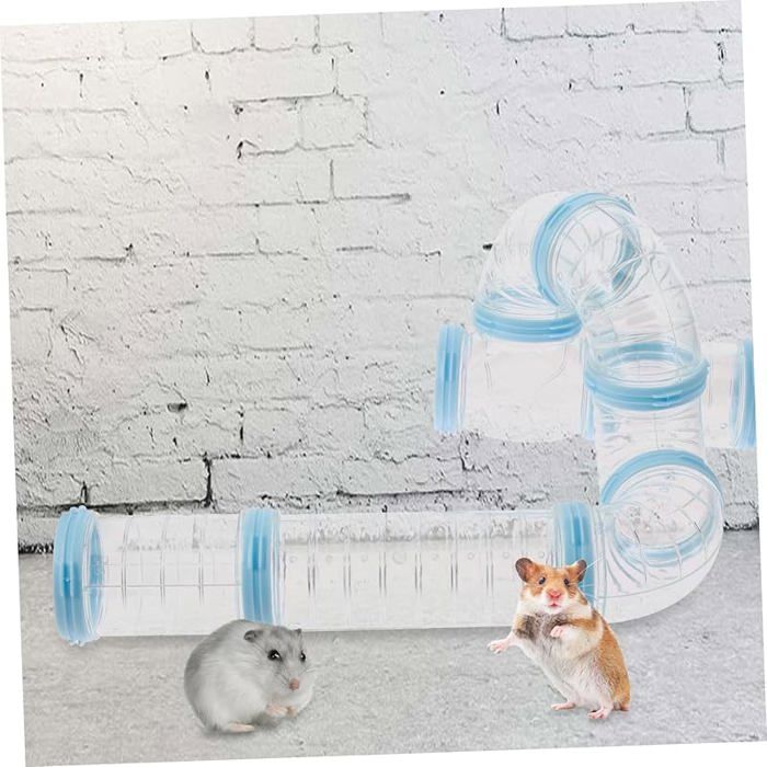 Accessoires pour Cage À Hamster 2 Ensembles Tunnels Jouets Matériau PP ...