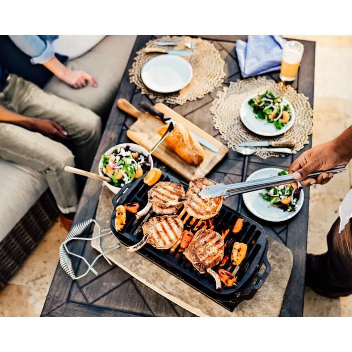 Lodge - Barbecue en fonte avec grille de cuisson - Compact - Style ...