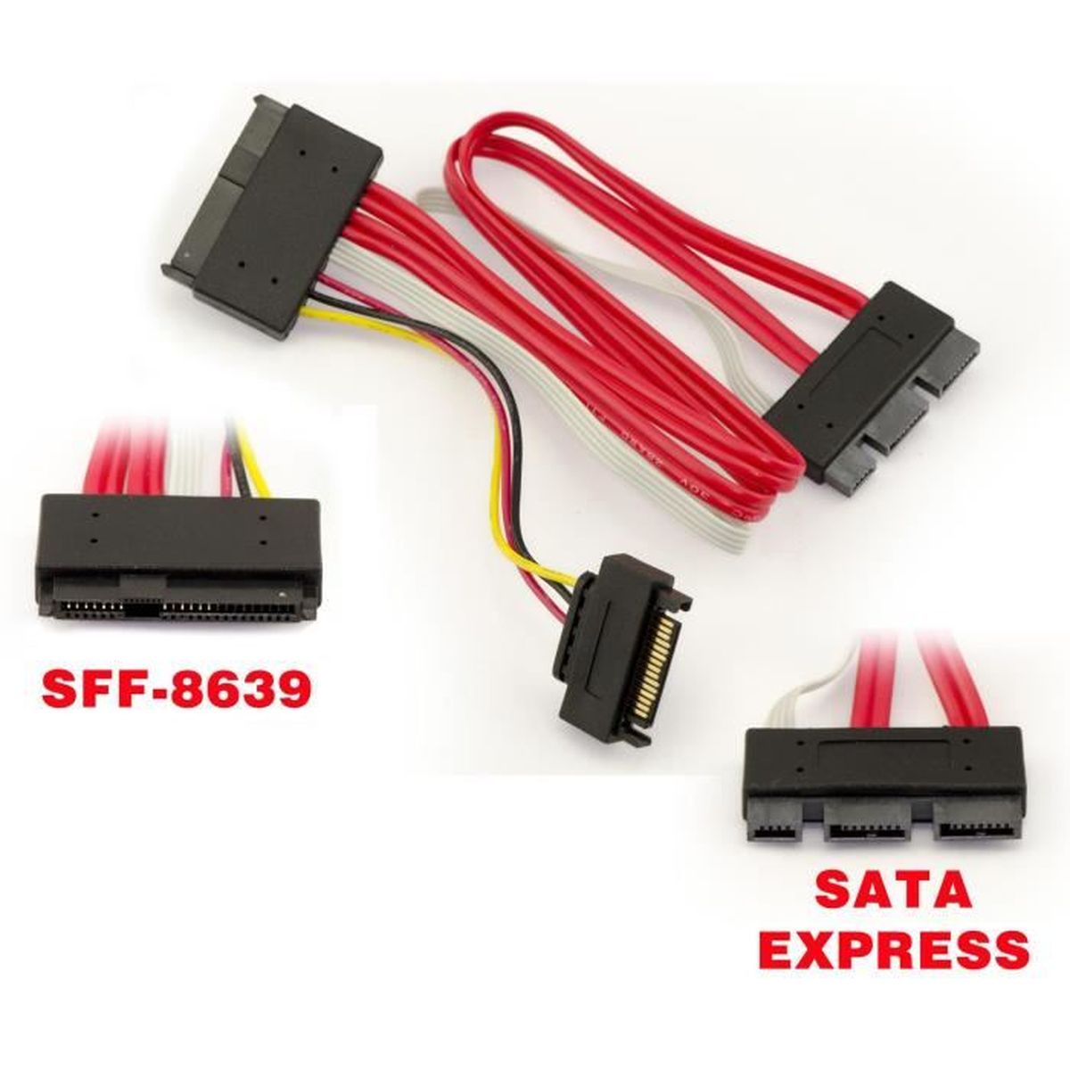Cordon SATA EXPRESS SFF-8639 vers SATA EXPRESS 18 PIN 7+7+4 - Longueur ...