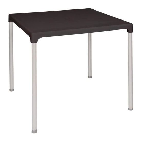 GJ970 Table carrée avec pieds en aluminium Noir Largeur 750 mm [574 ...