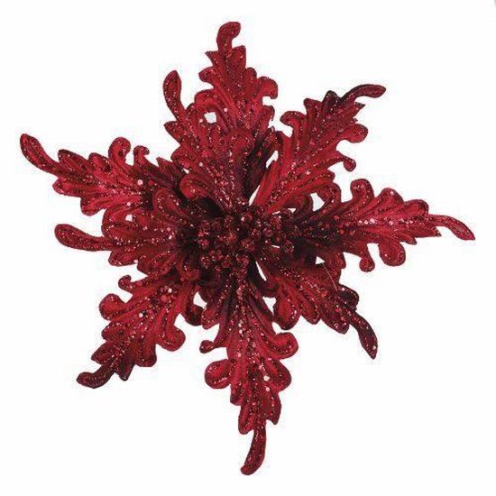 Festive à fleur en velours Rouge 20 cm - Cdiscount Maison