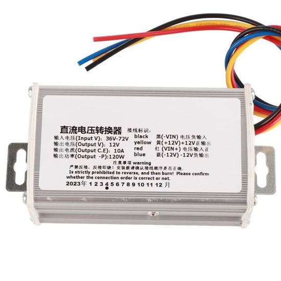 Pwshymi convertisseur Buck Module d'alimentation abaisseur de convertisseur CC 36V-72V à 12V 10A ...