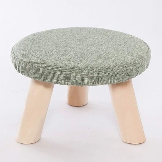 Repose Pied Rond, Ottoman Tabouret Coton Et Linge Tabourets Bas Design ...