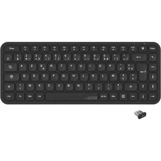 Clavier Slim Tkl Sans-Fil, Récepteur 2.4 Ghz, Extra-Fin, Clavier ...