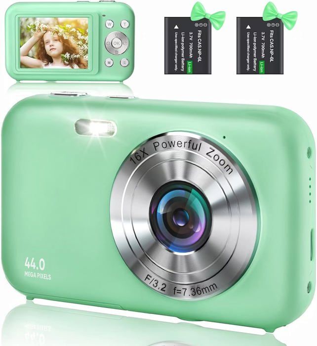 Vert Appareil Photo Numérique Compact 1080P HD 44MP, Appareil Photo ...